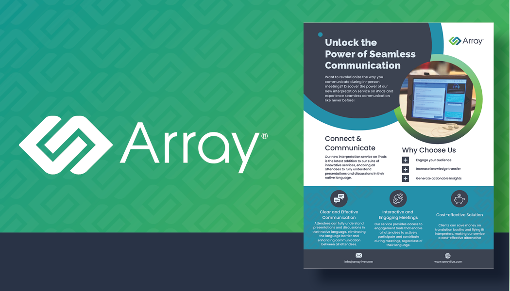 Interpretation on iPads | Life Sciences Events | Array